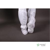 China Cleanroom Antistatic ESD Knee Sock Boots White Stripe Soft Sole Size 35-50 for sale