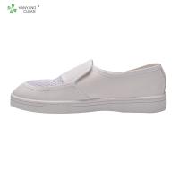 China ESD Antistatic Cleanroom Shoes White Breathable PVC Outsole Mesh Working Shoes Size 35-46 for sale
