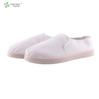 China Autoclavable ESD Antistatic Work Shoes PVC Outsole Cleanroom Stripe Canvas for Food Factory for sale