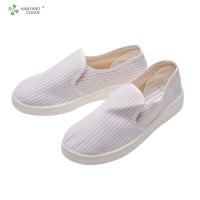 China ESD Antistatic Cleanroom Shoes PVC Outsole Breathable Canvas Size 35-50 for sale