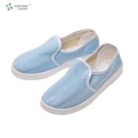 China ESD Antistatic Cleanroom Shoes PVC Outsole Breathable Canvas Size 35-50 for sale