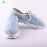 China Cleanroom PVC Blue Antistatic Slippers ESD Safety Shoes Size 35-46 EU for sale