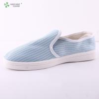 China Cleanroom PVC Blue Antistatic Slippers ESD Safety Shoes Size 35-46 EU for sale