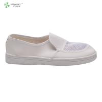 China Cleanroom ESD PVC Leather Shoes Anti Static White Mesh Work Shoes Size 35-50 for sale