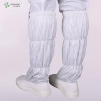 China Pharmaceutical PVC Sole ESD Safety Booties Anti Static Cleanroom Long Height Boots Size 35-50 for sale