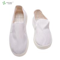 China Wholesale ESD Antistatic Cleanroom PU Sole Canvas Dustproof Safety Work Shoes Size 35-46 for sale