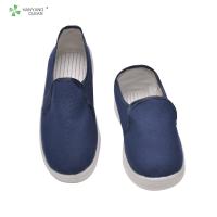 China Anti Static ESD Cleanroom PU Canvas Safety Shoes Size 35-46 Surface Resistance 10e6-10e7 Ohm for sale