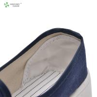 China Anti Static ESD Cleanroom PU Canvas Safety Shoes Size 35-46 Surface Resistance 10e6-10e7 Ohm for sale