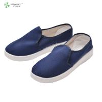 China Anti Static ESD Cleanroom PU Canvas Safety Shoes Size 35-46 Surface Resistance 10e6-10e7 Ohm for sale
