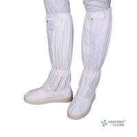 China ESD Cleanroom Safety Boots H-3517 | Anti-Static 10^6-10^7 Ohm PVC Long Height Booties EU 35-50 for sale
