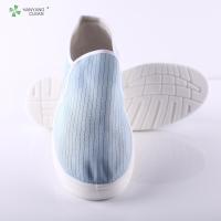 China Hanyang Clean H-3506 Anti-Static ESD Cleanroom Shoes - 10^6-10^7 Ohm Resistance, EU 35-50 Sizes, Blue PU Sole for sale