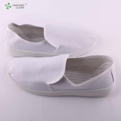China Anti Static ESD Cleanroom PU Canvas Footwear Shoes Size 35-46 Surface Resistance 10^6-10^7 Ohm for sale