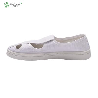 China White ESD Antistatic Canvas Shoes Unisex PVC Sole Cleanroom Safety Work Shoes Size 35-50 for sale