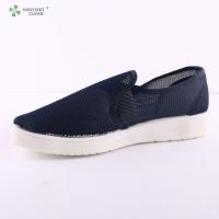 China Cleanroom PU Anti-Slip Mesh ESD Shoes Antistatic Dustproof Dark Blue Size 35-50 for sale