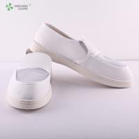 China ESD Anti Static Striped Cleanroom Shoes Unisex Size 35-46 Surface Resistance 10E7-10E11 Ohm for sale