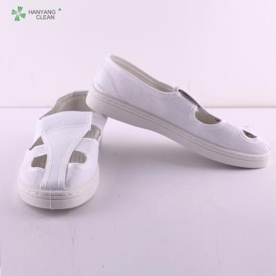 China PVC Outsole ESD Safety Shoes White Dustproof Cleanroom Footwear Size 35-50 for sale