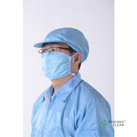 China Wholesale Blue Antistatic ESD Reusable Face Mask Adjustable Earloop with Stopper Cleanroom Mouth Mask H-1102 for sale