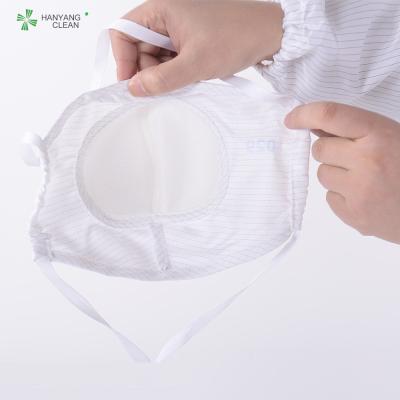 China ESD Anti Static Reusable Cleanroom Face Mask 3D Cut H-1105 Lint Free Breathable for sale