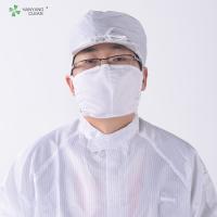China 5mm Stripe ESD Face Mask with 95% BFE Anti-Static Protection for Cleanroom and Electronics Manufacturing for sale