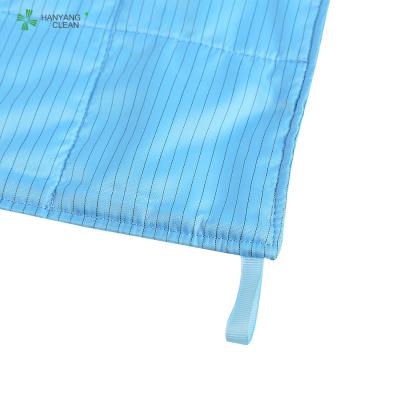 China Anti Static ESD Wipe 30cm x 30cm Blue Microfiber for Class 1000 Cleanroom EN61340 ANSI/ESD S20.20 Compliant for sale