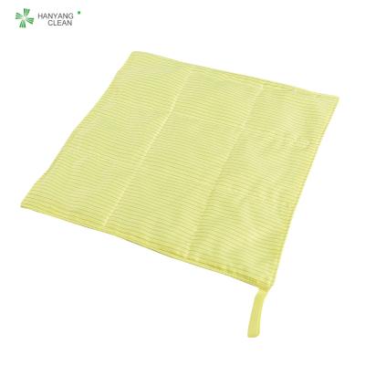 China ESD Anti-Static Microfiber Cleaning Cloth 30cm x 30cm - EN/61340 & ANSI/ESD S20.20 Compliant for Cleanrooms for sale