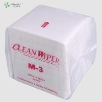 China Continuous Filament Polyester Clean Room Wipes 9x9 Inch White Laser-Sealed ESD Compliant for sale