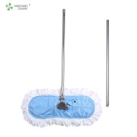 China ESD Microfiber Cleanroom Mop with 304 Stainless Steel Handle - 45cm/60cm Head Size, 130cm Length for sale