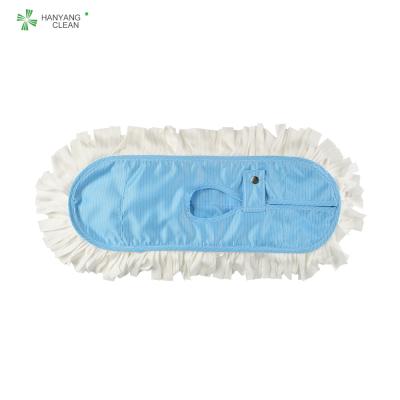 China ESD Antistatic Cleanroom Mop with 130cm 304 Stainless Steel Handle and 45cm/60cm Mop Head Sizes for sale