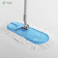 China Anti Static ESD Microfiber Cleanroom Mop 45cm/60cm Head Size with 130cm Stainless Steel Handle for sale