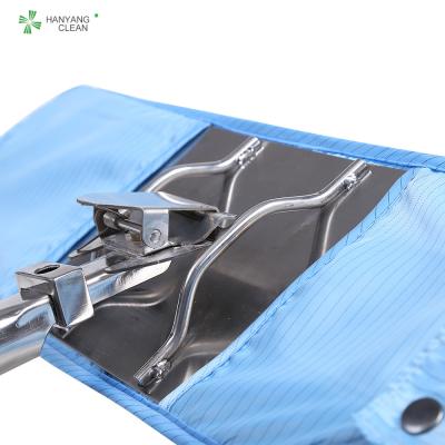 China Chemical Factory Cleanroom Flat Mop with Replaceable Microfiber Cloth 40cm for sale