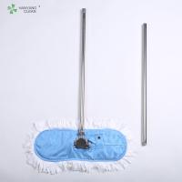 China ESD Microfiber Cleanroom Mop 304 Stainless Steel 45cm 60cm Reusable Anti Static for sale