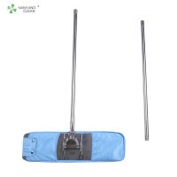 China Cleanroom Adjustable Length Durable Flat Mop 60-120cm Stainless Steel Handle for sale