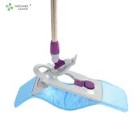 China 1.25m Cleanroom ESD Antistatic Microfiber Blue Mops 1000 Class for sale