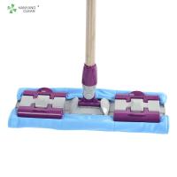 China Anti Static Cleanroom Mop 110cm Handle 90-100% Dehydration Rate Industrial Flat Mop for sale