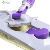 China SS304 Cleanroom ESD Mop 125cm Handle 52x15cm Head Easy Disassembly Microfiber for sale