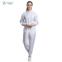 China Anti Static ESD Cleanroom Overall with Hood - 0.36kg Unisex Dust-Free Coverall for Class 1000+ Environments for sale