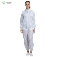 China Unisex Anti-Static ESD Cleanroom Garment Set with 0.36kg Weight and 10⁶-10⁹Ω Surface Resistance for Class 1000 Environments for sale