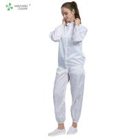 China Unisex Anti-Static ESD Cleanroom Garment Set with 0.36kg Weight and 10⁶-10⁹Ω Surface Resistance for Class 1000 Environments for sale