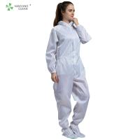 China Anti Static ESD Reusable Sterile Clean Room Coveralls with Hood Boots - 0.36kg/set, 92-95% Particle Barrier for sale