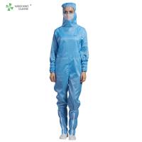 China Autoclave Sterilized Clean Room Coverall with Hood and Shoes Cover 100D Yarn Class 100 for sale