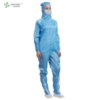 China Autoclave Sterilized Clean Room Coverall with Hood and Shoes Cover 100D Yarn Class 100 for sale
