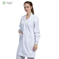 China White Antistatic ESD Autoclavable Reusable Lab Coat 108 GSM S to 5XL for sale