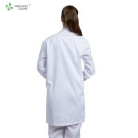 China White Antistatic ESD Autoclavable Reusable Lab Coat 108 GSM S to 5XL for sale