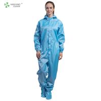 China Anti-Static ESD Autoclavable Cleanroom Blue Hooded Coverall with Shoe Covers - 0.36kg Set Weight, Class 100 Protection for sale