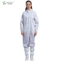 China Autoclavable ESD Clean Room Hooded Coverall Garment White 0.36kg with 10E6-10E9 Surface Resistance for sale