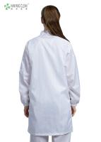 China Autoclavable Sterilization Clean Room Coat with Carbon Fiber 108 GSM for Pharmaceutical Workshop for sale