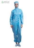 China ESD Anti Static Hooded Coverall Cleanroom Garment Unisex S-5XL 98% Polyester 2% Conductive Fiber for sale
