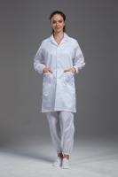 China Cleanroom ESD Smock - 98% Polyester 2% Conductive Fiber, 0.36kg Weight, Surface Resistance 10⁶-10⁹ Ω for sale