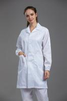 China Cleanroom ESD Smock - 98% Polyester 2% Conductive Fiber, 0.36kg Weight, Surface Resistance 10⁶-10⁹ Ω for sale