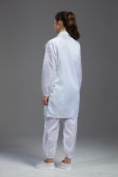 China Cleanroom ESD Smock - 98% Polyester 2% Conductive Fiber, 0.36kg Weight, Surface Resistance 10⁶-10⁹ Ω for sale